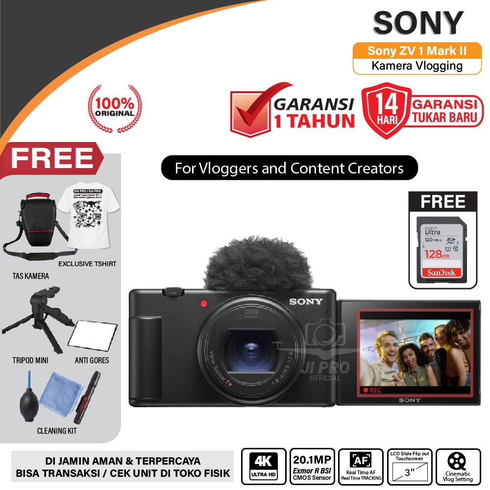 Jual Sony ZV1 II Vlogging Camera ZV-1 Mark 2 Sony Z V1 2 ZV1II Original ...