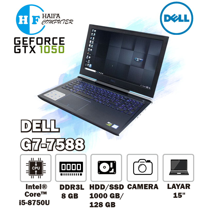 Jual LAPTOP GAMING DELL G7 7588 CORE I5 GEN 8 SSD 128 GB HDD 1 TB RAM 8GB LAYAR 15 INCH | Shopee ...