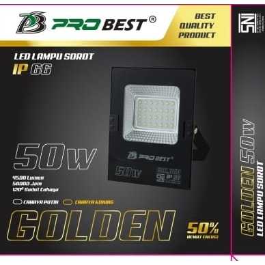 Jual LAMPU SOROT/ LAMPU TEMBAK/ FLOOD LED LAMP PROBEST GOLDEN 50 WATT | Shopee Indonesia