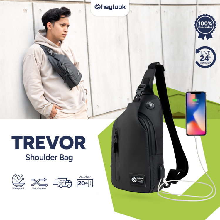 Jual HEYLOOK Official - Sling Bag Pria TREVOR Tas Selempang Cowok Waist ...