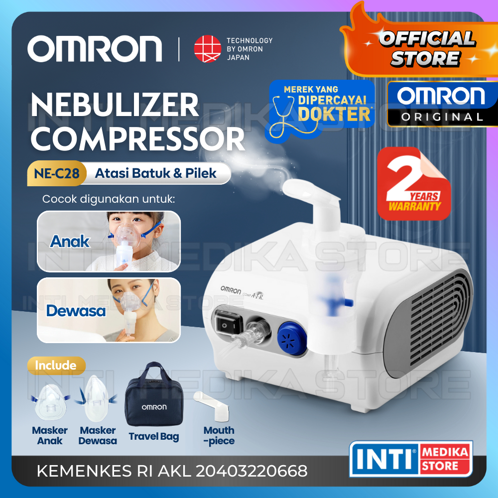 Jual OMRON - Nebulizer Compressor NE C28 | Alat Terapi Uap Pernafasan | Shopee Indonesia