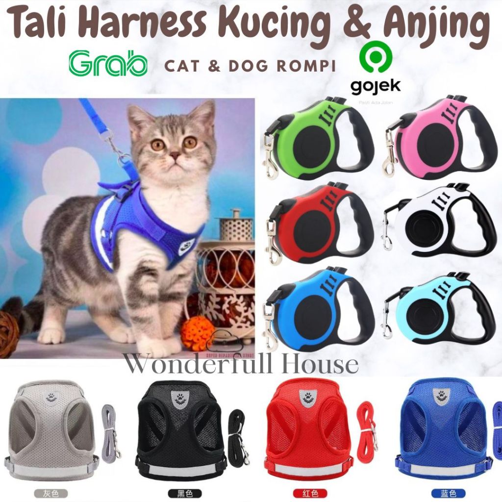 Jual Tali Harness Kucing Anjing Gagang Hewan Tali Anjing Harness Cat ...