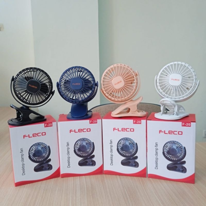 Jual kipas angin mini jepit desktop protable fleco F20 kipas mini ...