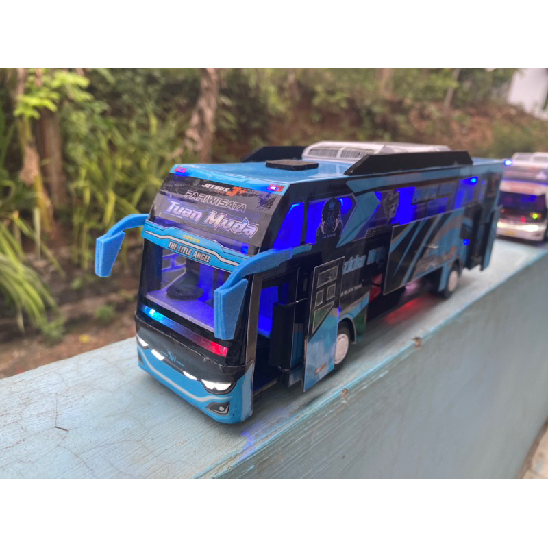 Jual Miniatur Bis Azkha Wijaya Trans Tuan Muda Warna Biru Shopee Indonesia