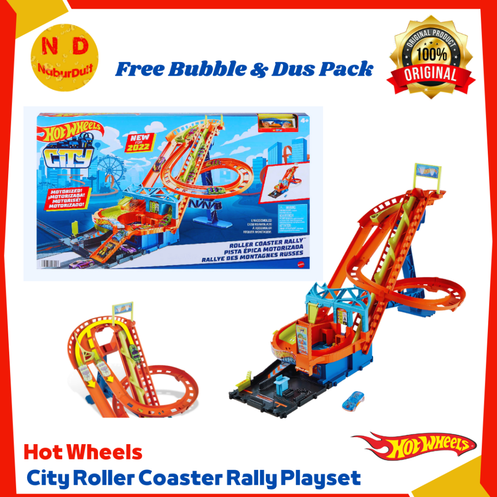 Jual Hot Wheels City Roller Coaster Rally Track Playset | Shopee Indonesia