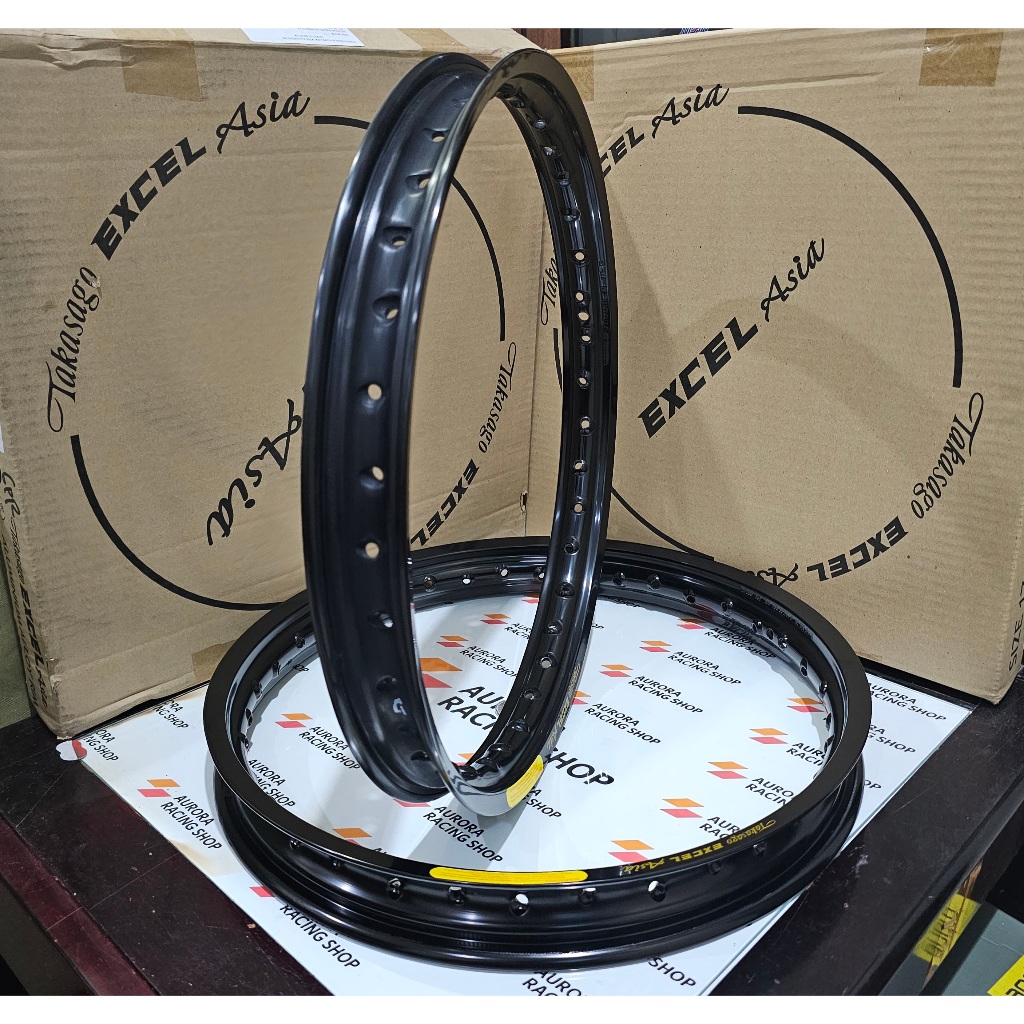 Jual Velg Takasago Excel Asia Set 17 x 140 / 160 Hole 36 Black | Shopee ...