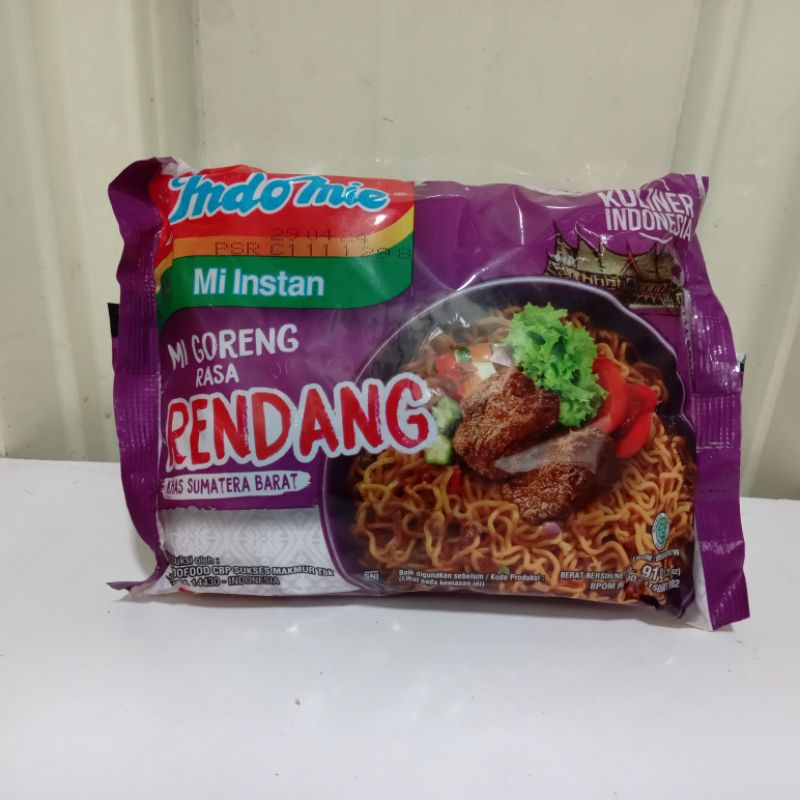 Jual indomie goreng rasa rendang kemasan 85gram | Shopee Indonesia