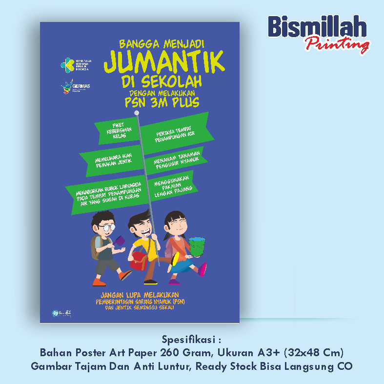 Jual Poster Kesehatan Bangga Menjadi Jumantik Di Sekolah Dengan ...
