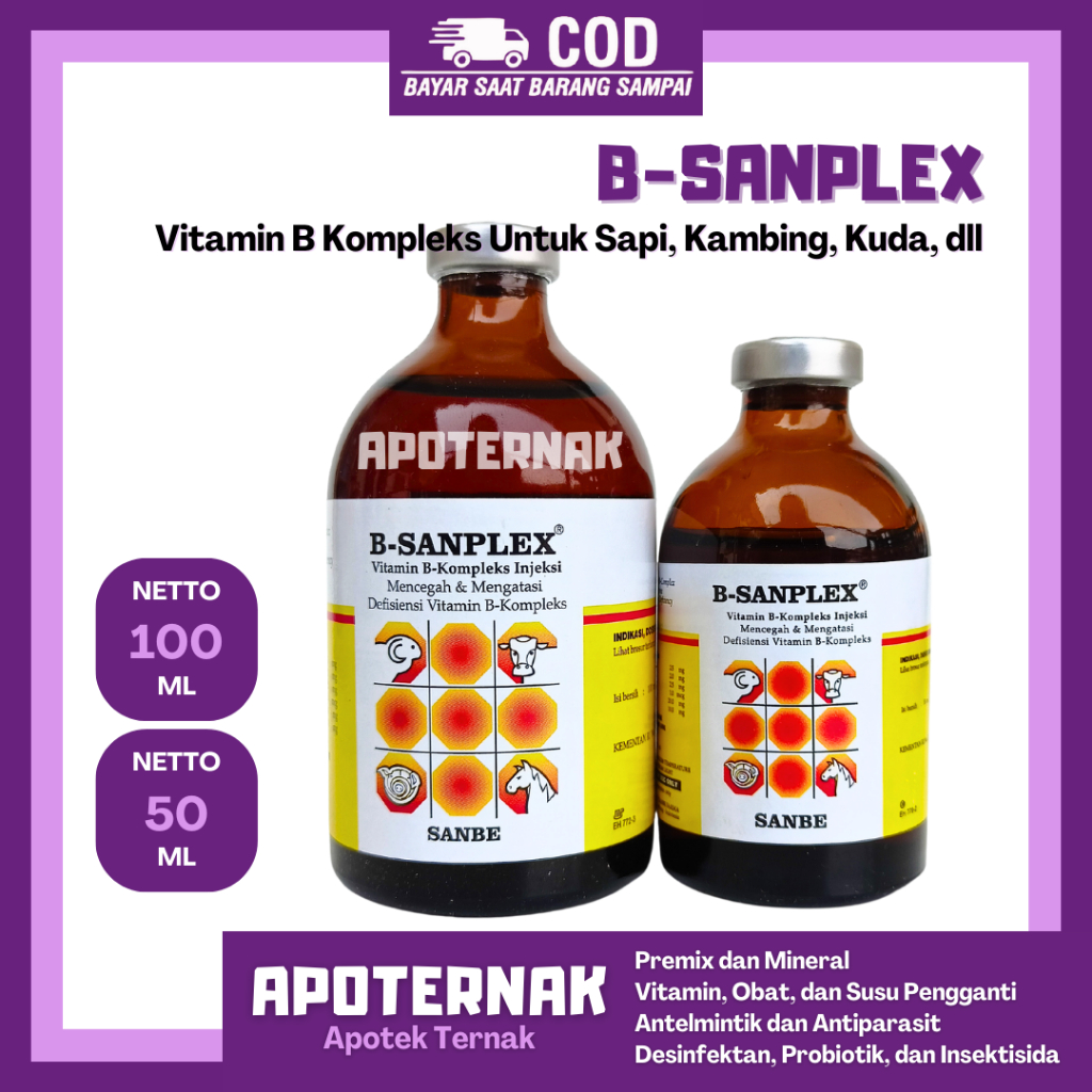Jual B Sanplex 50ml B sanplex 100ml SANBE - Vitamin B komplek ...