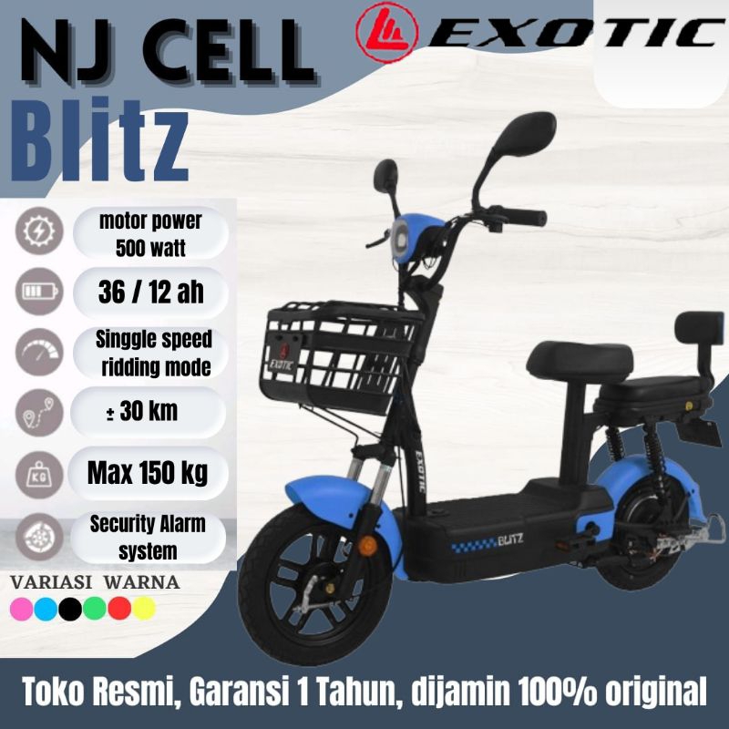 Jual SEPEDA LISTRIK EXOTIC BLITZ 36/12 ah 500 watt TERBARU TERMURAH ...