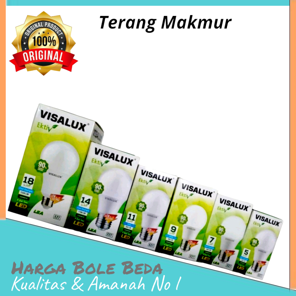 Jual Lampu VISALUX 3Watt 5Watt 7Watt 9Watt 11 Watt 14Watt 16Watt 18Watt ...