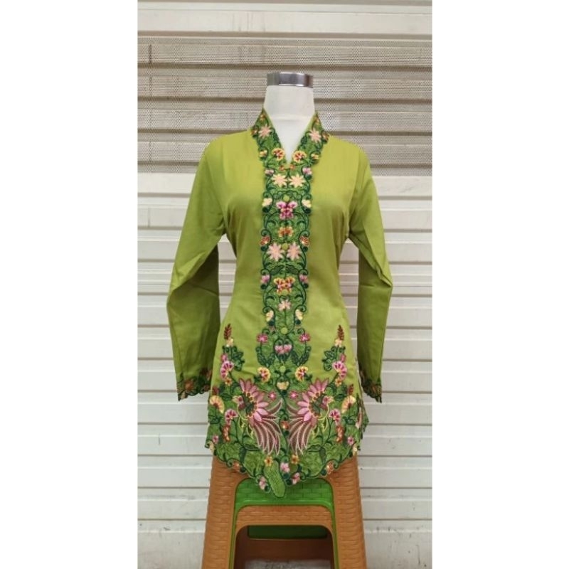 Jual JUMBO ~ ATASAN KEBAYA ENCIM KATUN BORDIR MOTIF BURUNG // READY ...