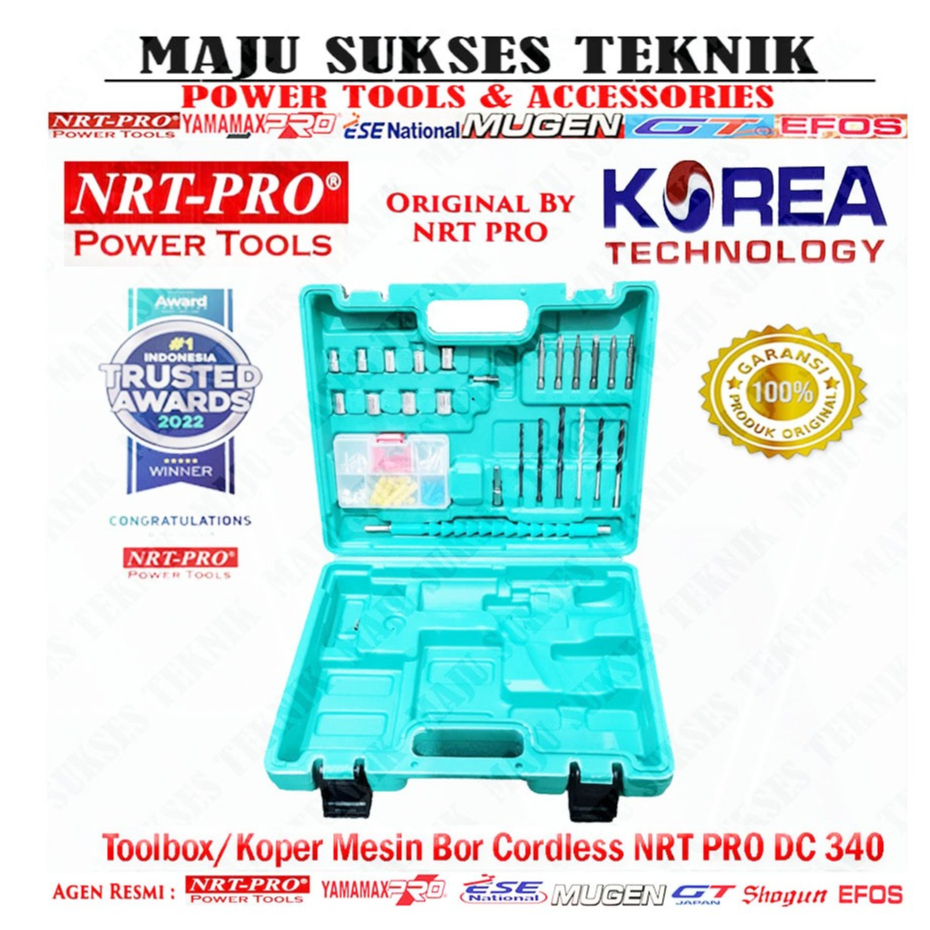 Jual NRT PRO 340 DC Toolbox Koper + Set Mesin Bor Cordless Tangan ...