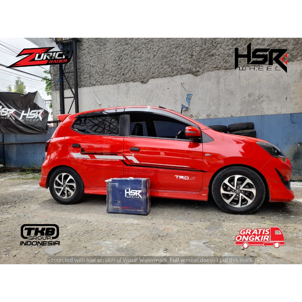 Jual PER CEPER/LOWERING KIT HSR AGYA RED PNP AGYA, AYLA, SIGRA, CALYA ...