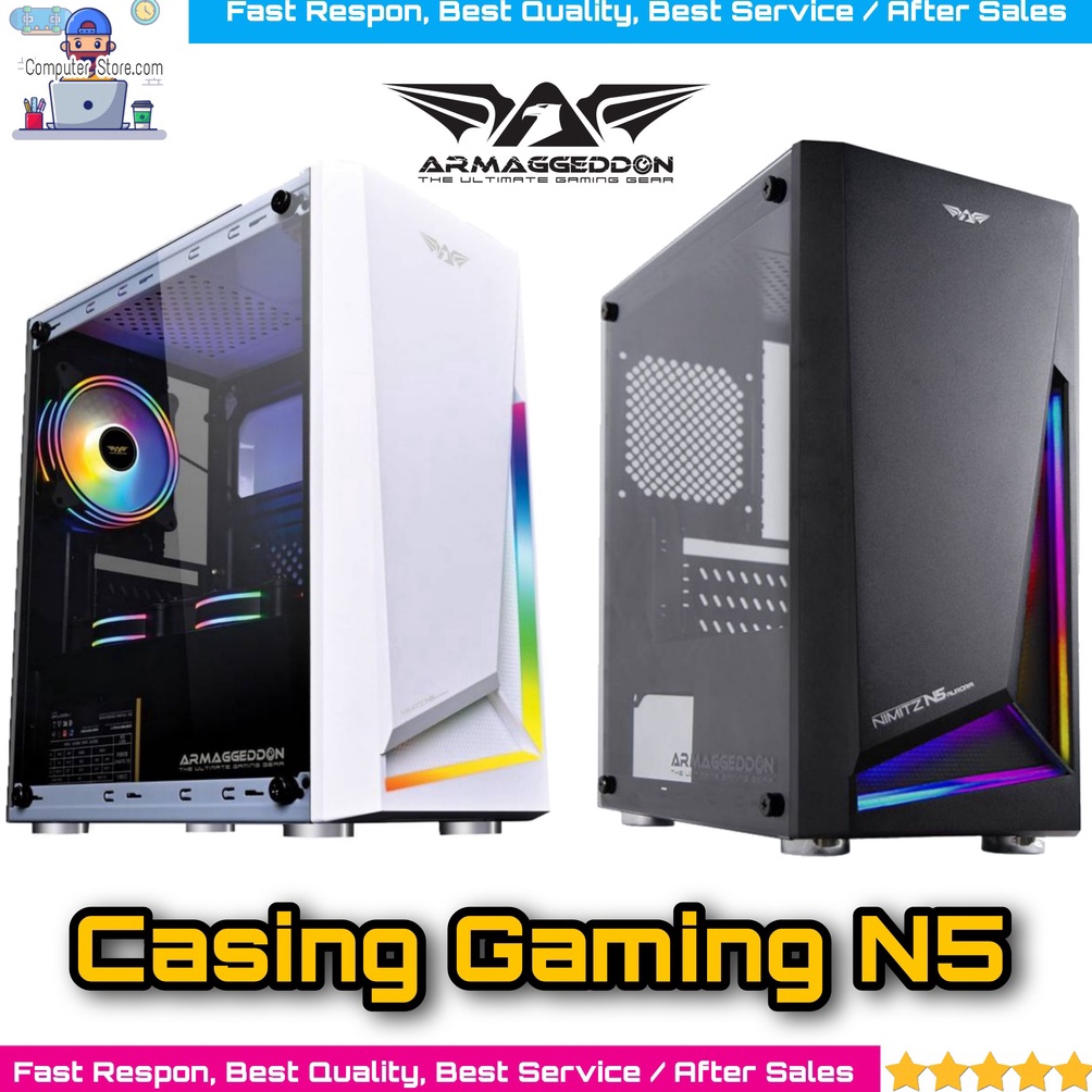 Jual Terbaik.. Casing Gaming PC Armageddon Nimitz N5 Aurora Micro ATX ...