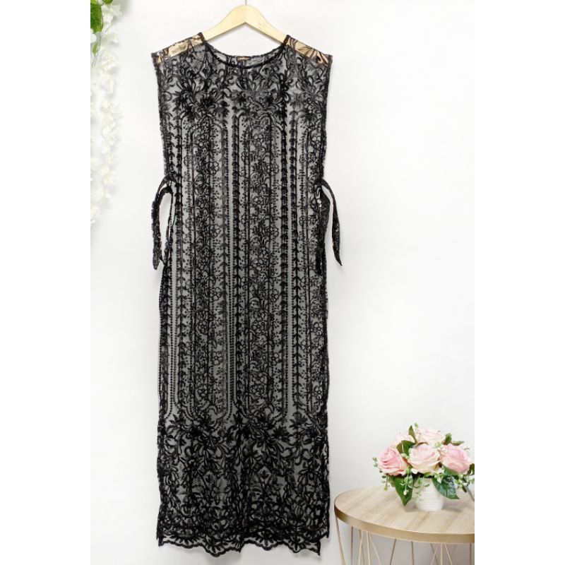 Jual Outer Rompi Tile / Brokat Premium Outer Long Vest Etnik | Shopee ...