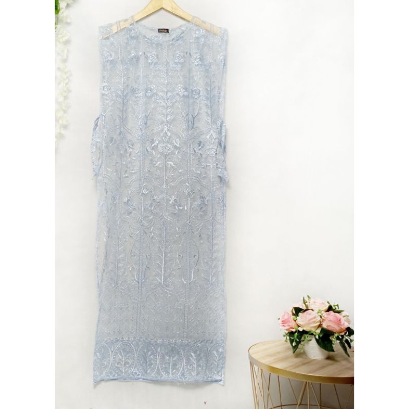 Jual Outer Rompi Tile / Brokat Premium Outer Long Vest Etnik | Shopee ...