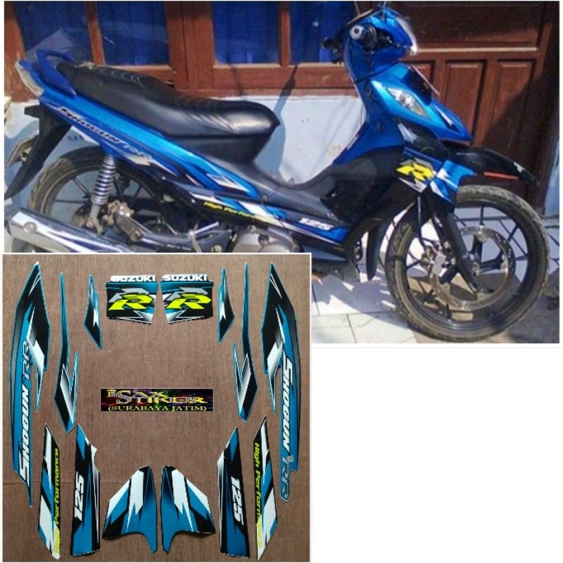 Jual Striping original Suzuki Shogun RR 125 hitam biru tahun 2008 ...