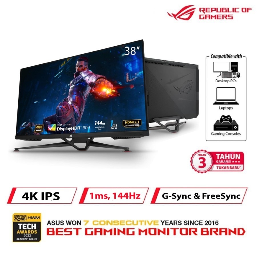 Jual ASUS ROG SWIFT PG38UQ Gaming Monitor | 4K UHD Fast IPS 1ms 144Hz ...