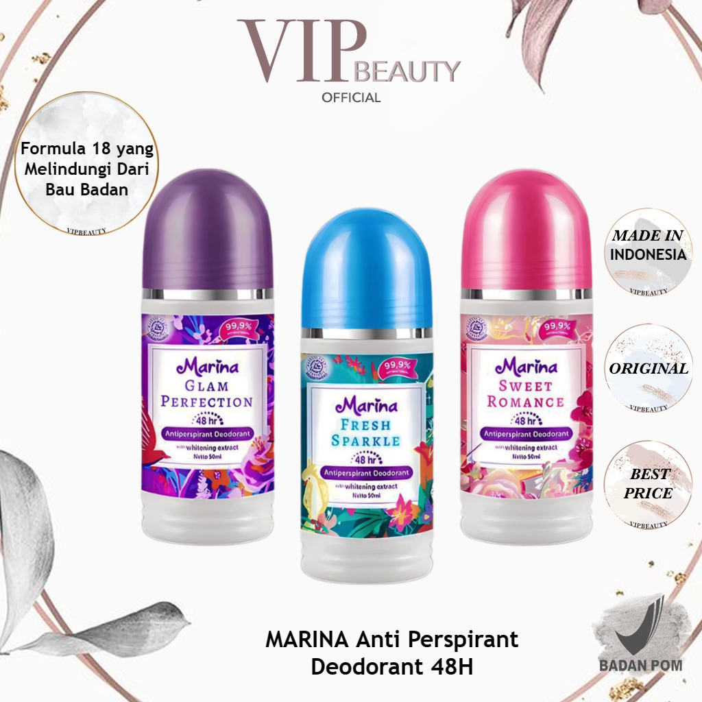 Jual MARINA Anti Perspirant Deodorant 48H - Glam Perfection | Fresh ...