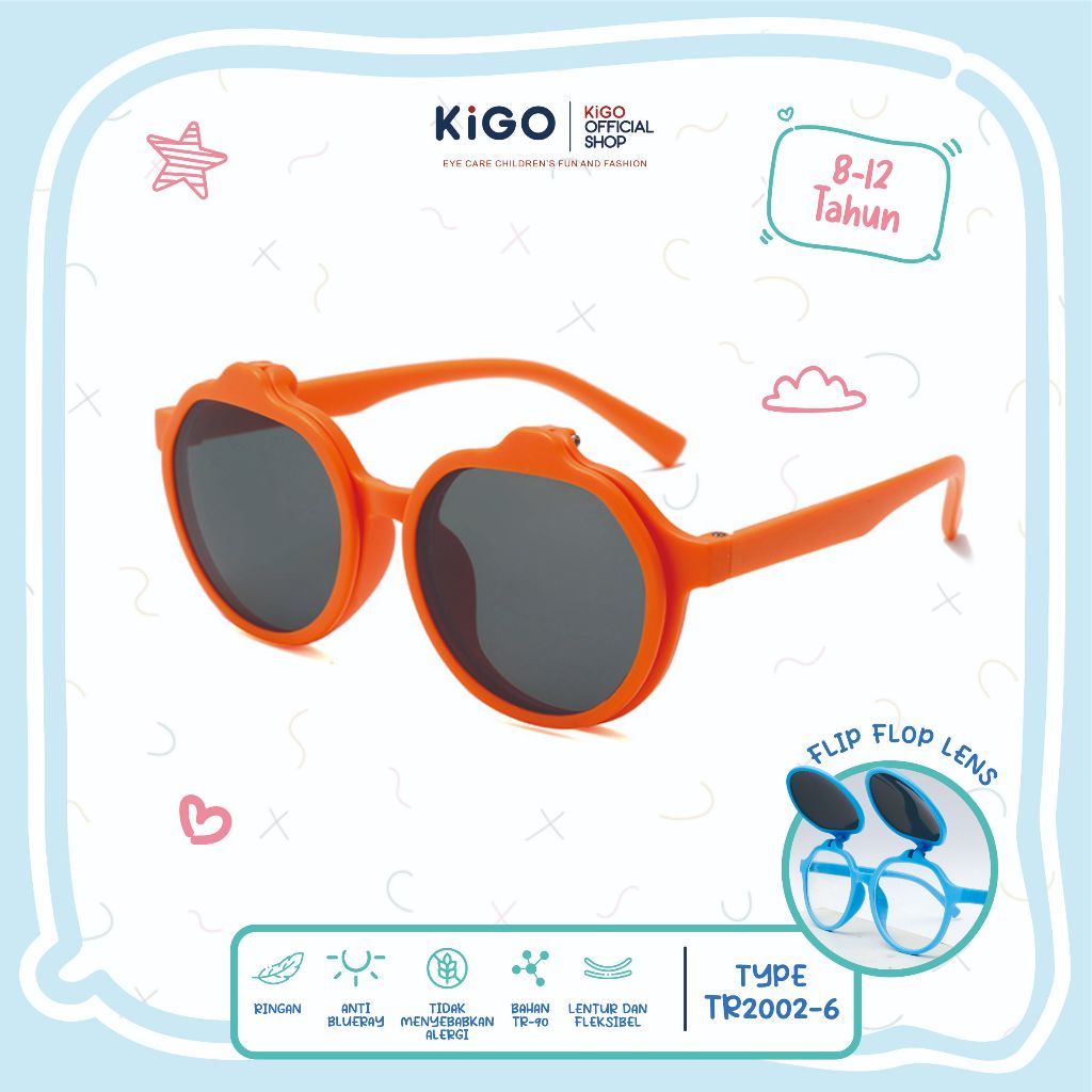 Jual Kigo Kacamata Anak Hitam Sunglasses Polarized Flip-Flop TR90 ...
