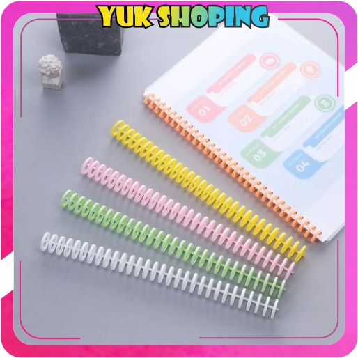 Jual YUKSHOPING DIY Spiral Ring Binder Plastik Plastic Binder Binding ...