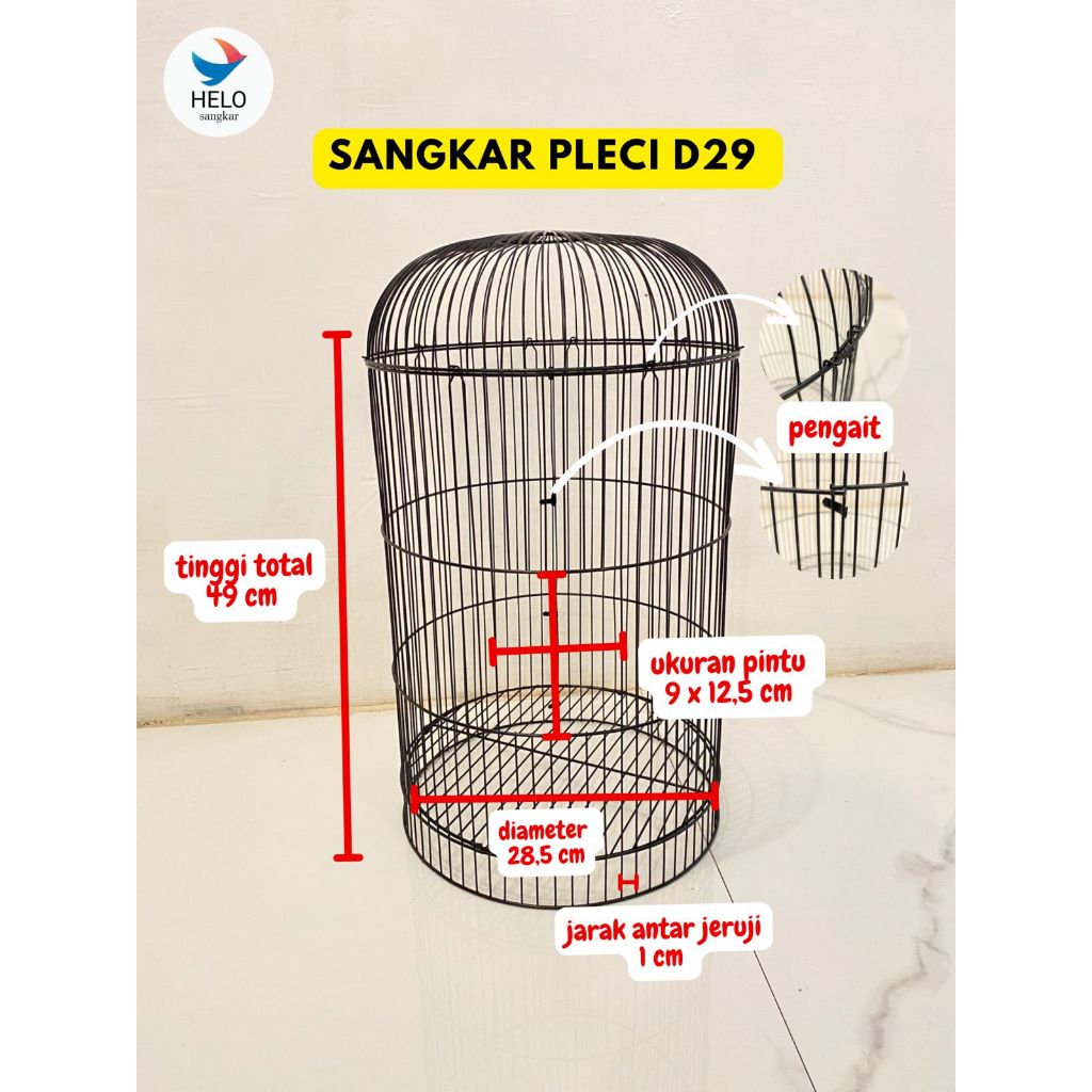 Jual SANGKAR PLECI D29 KAPSUL BESI IMPORT KANDANG PLECI SANGKAR BURUNG ...
