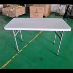 Jual meja lipat meja plastik putih folding table 120x60 meja makan cafe ...