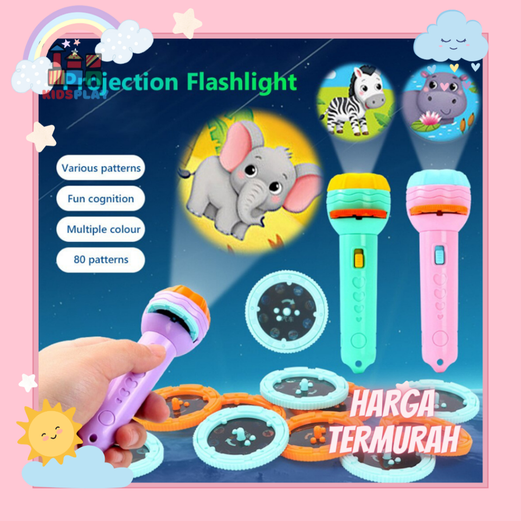 Jual Mini Senter Projector Mainan Senter Proyektor Anak Senter Mainan ...