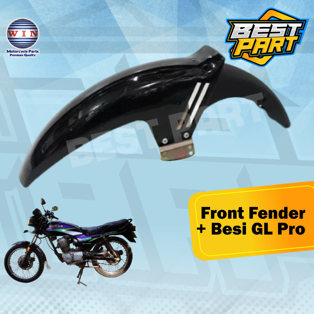 Jual Front Fender GL PRO Hitam + Besi Spakbor Depan Merk Win | Shopee ...