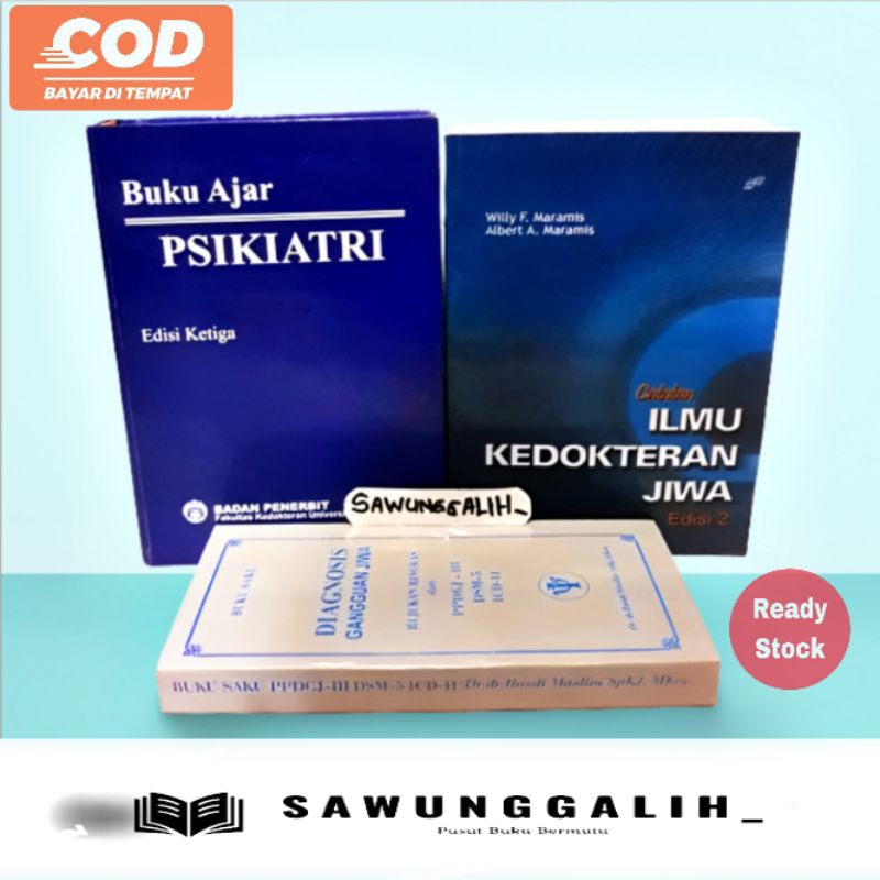 Jual Paket 3 Buku : Buku Ajar Psikiatri ,Ilmu Kedokteran Jiwa Maramis ...