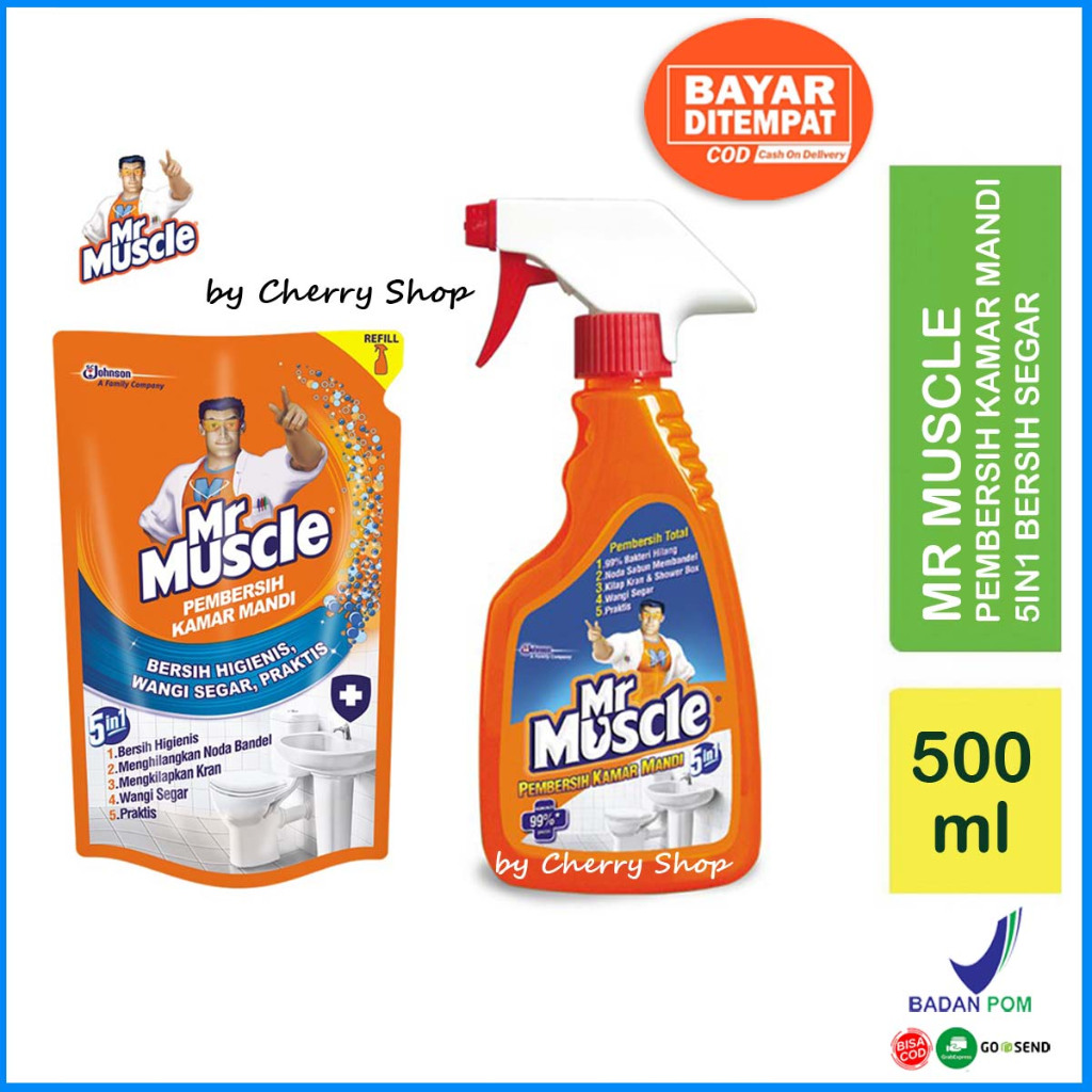Jual [2 VARIAN REFILL | SPRAY 500ML] Mr. Muscle Pembersih Kamar Mandi 5 In 1 Pouch | Spray 500ml ...