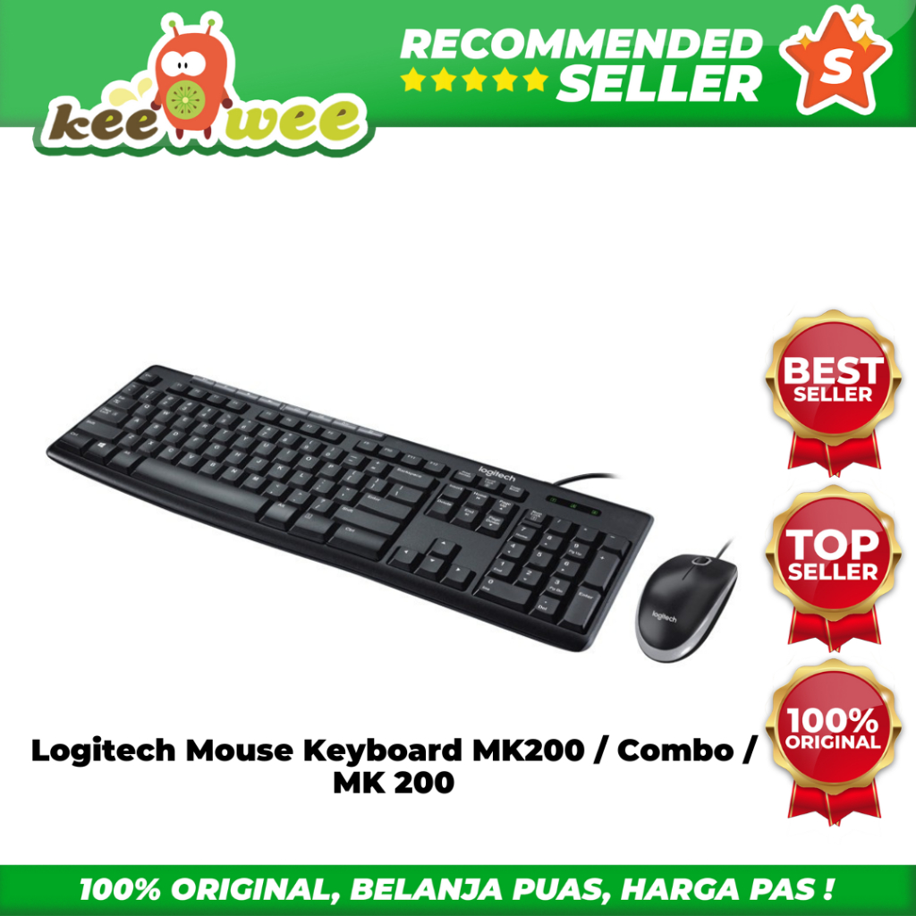Jual Logitech Mouse Keyboard MK200 / Combo / MK 200 | Shopee Indonesia