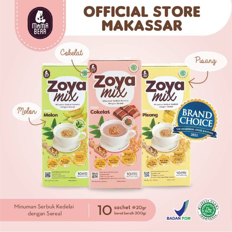 Jual Mama Bear Soya Mix Zoya mix cereal nutrisi ibu menyusui | Shopee ...