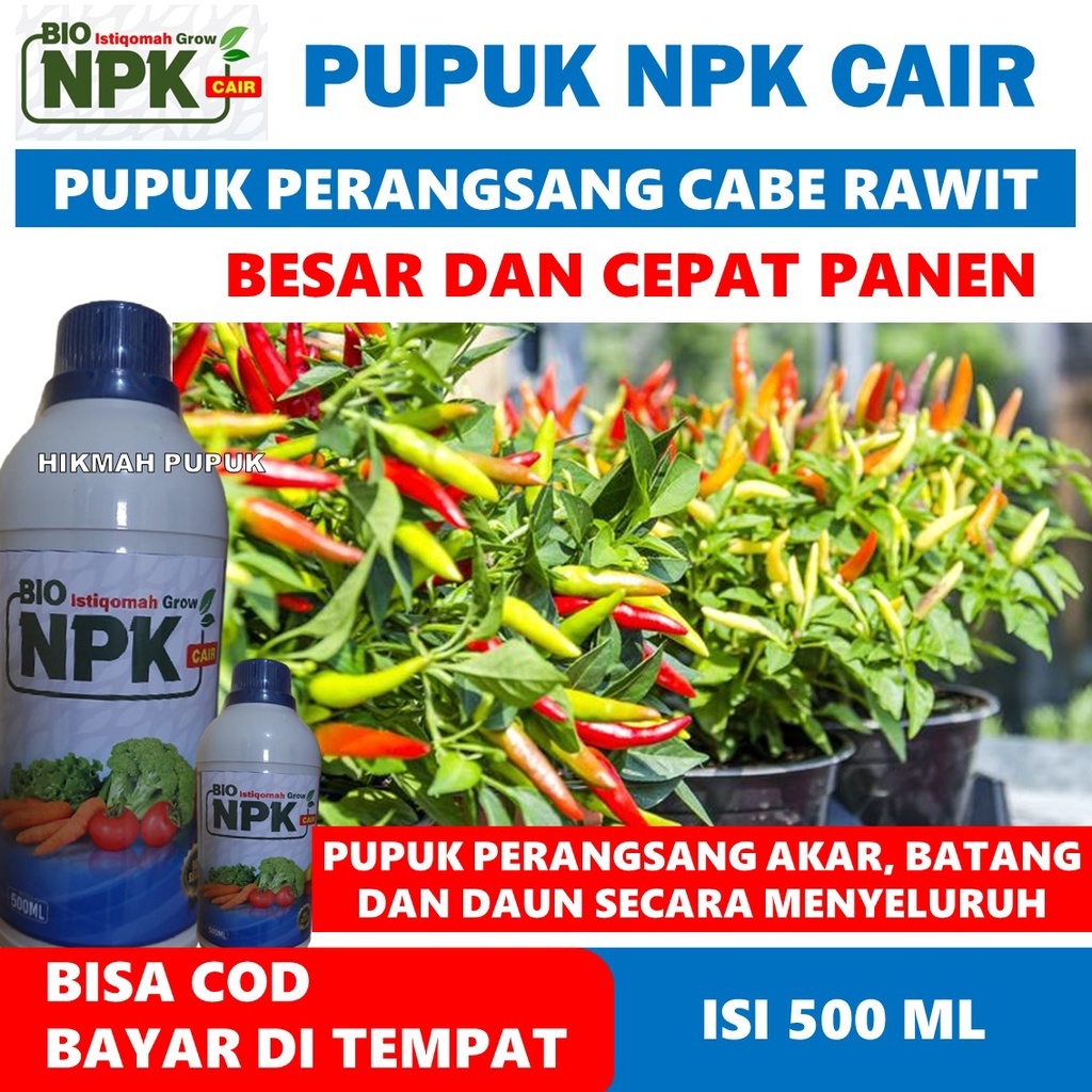 Jual PUPUK MURAH OBAT UNTUK CABE RAWIT BIAR LEBAT DAN BANYAK, NPK CAIR BIO ISTIQOMAH GROW isi ...