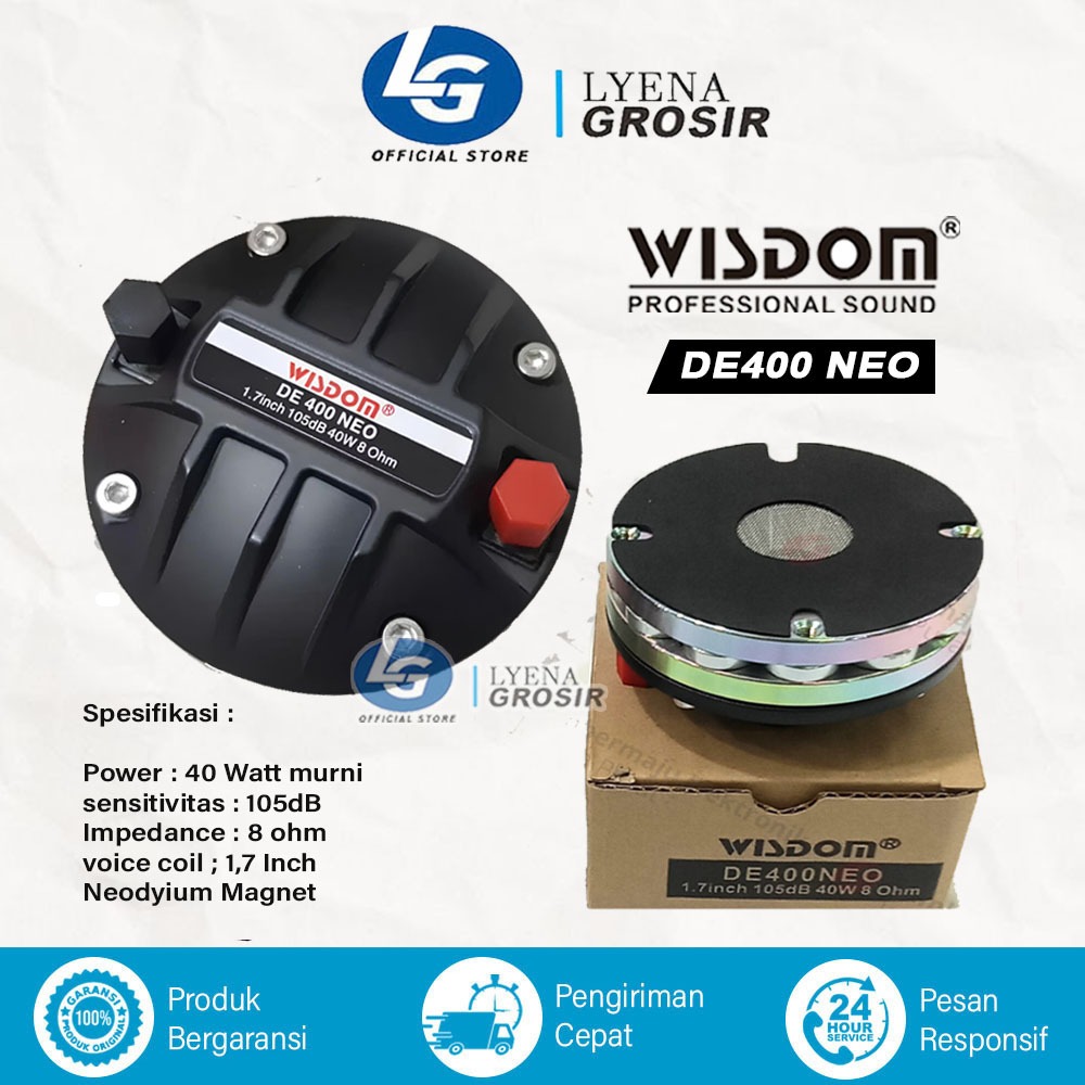 Jual WISDOM DE400 NEO DRIVER TWEETER SPEAKER ORIGINAL BERGARANSI ...