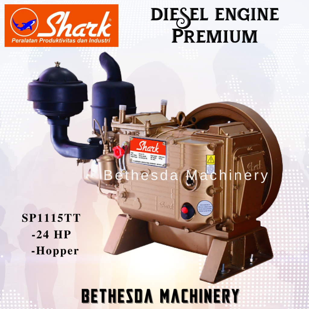 Jual Mesin Diesel 24 HP 24 PK Mesin Diesel Penggerak Premium SP1115WO Diesel Shark | Shopee ...