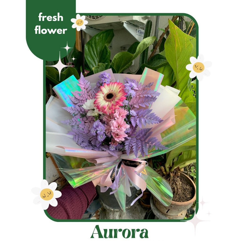 Jual Buket Bunga Fresh Jogja - Aurora Fresh Bouquet | Shopee Indonesia
