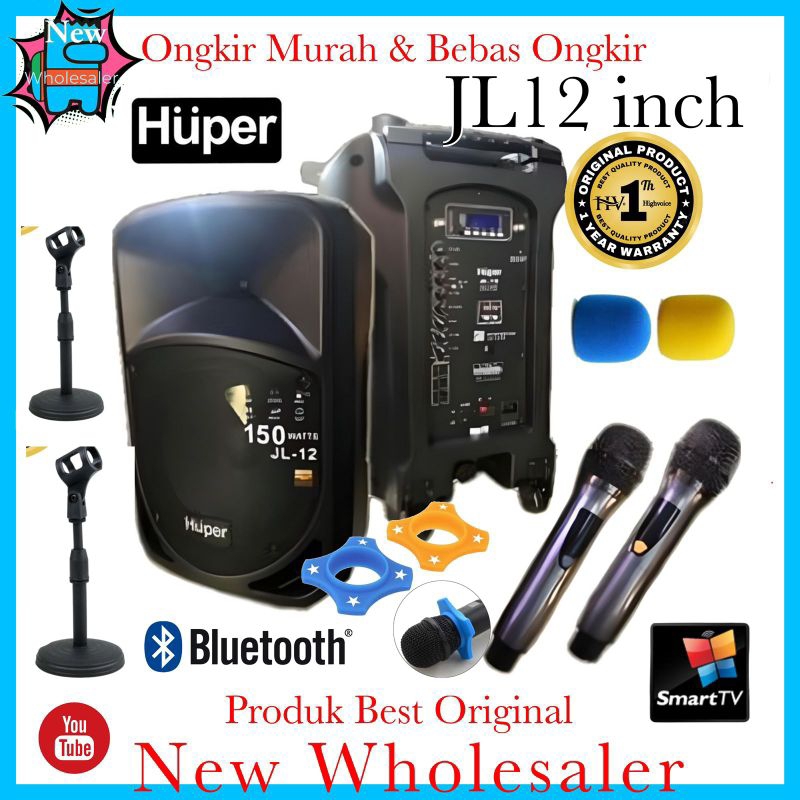 Jual Speaker aktif Meeting Portable Huper JL12 12Inch Original Wireless mix | Shopee Indonesia