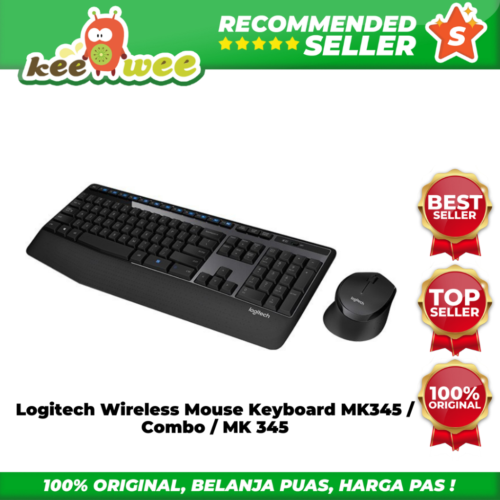 Jual Logitech Wireless Mouse Keyboard MK345 / Combo / MK 345 | Shopee ...