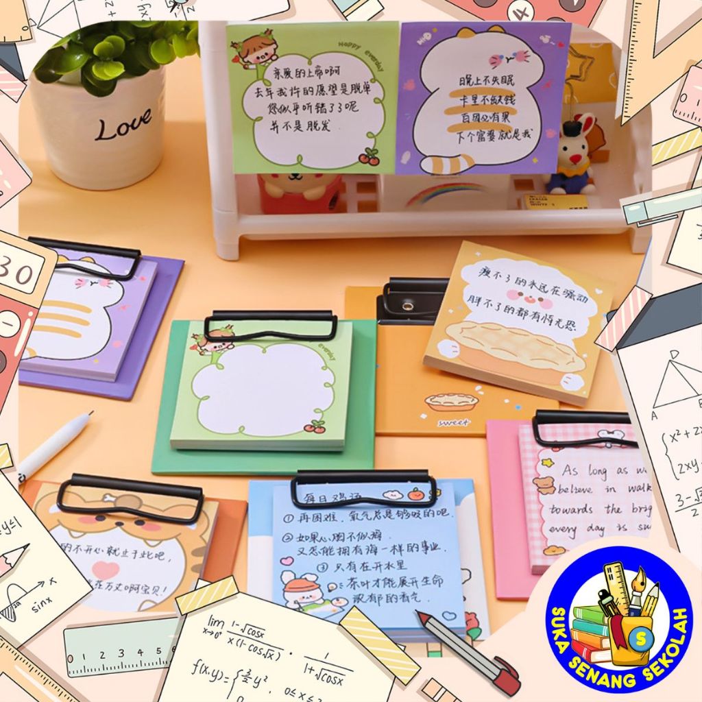 Jual Papan Sticky Note Lucu / Memo Board Clip AT0148 | Shopee Indonesia