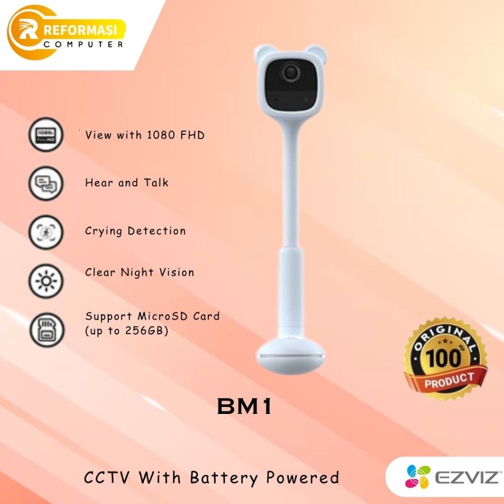 Jual Ezviz BM1 Baby Camera Two-Way Talk 1080p CCTV Battery-Powered ...