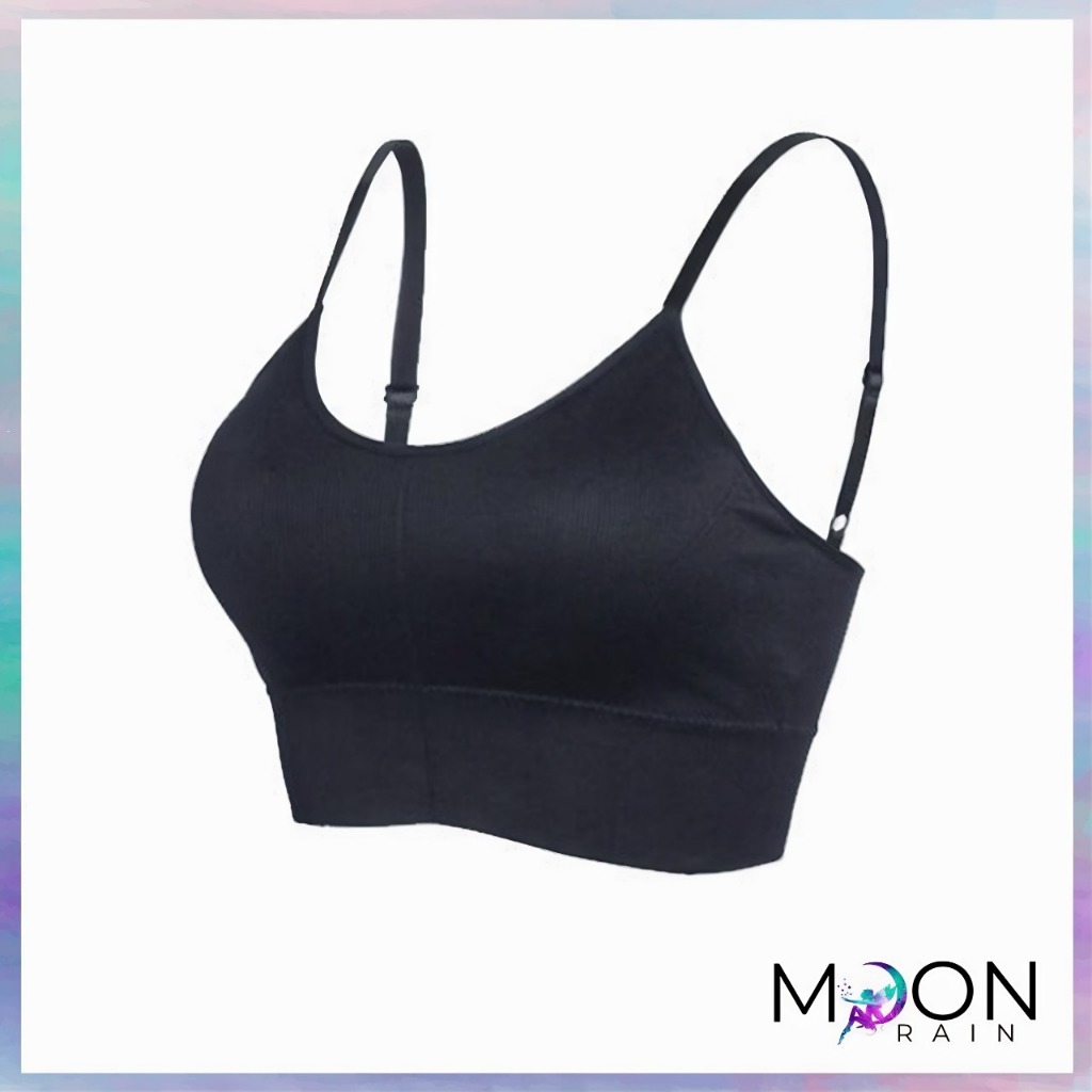 Jual Bra Sport Wanita Tanpa Kawat Model Seamless Bra With Cup Busa Dengan Tali Strap 1005 ...