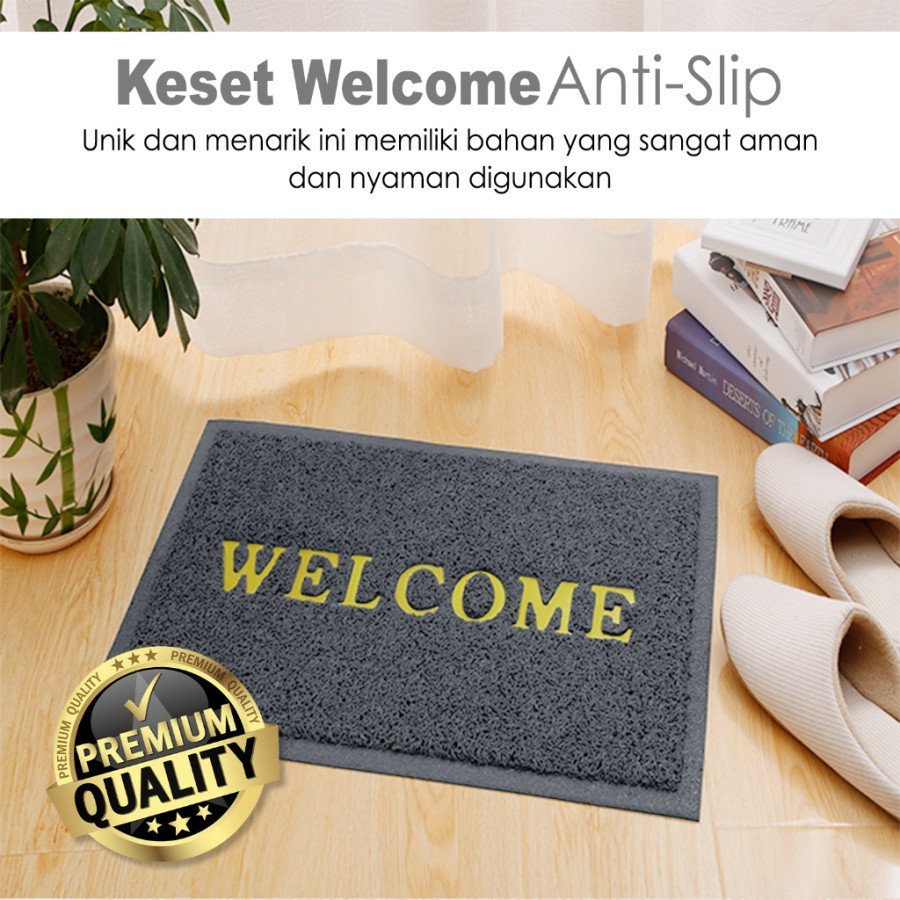 Jual Keset Kaki Welcome Persegi Panjang Keset Kaki PVC Anti Slip ...