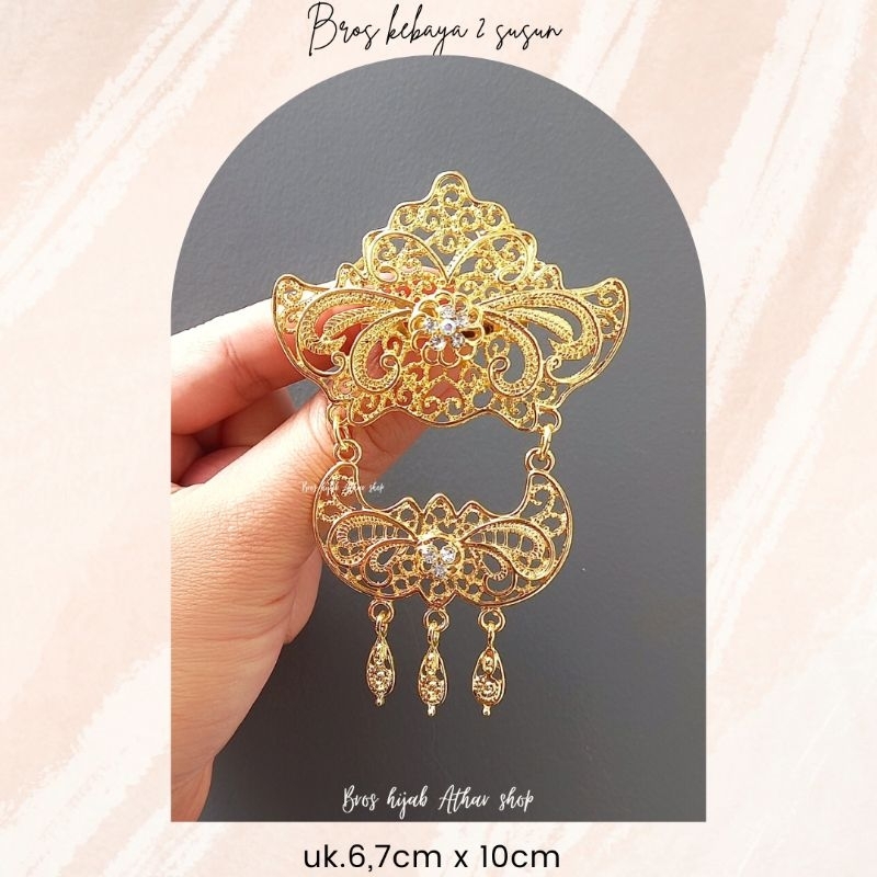 Jual Bros Kebaya Gold Emas Kutubaru 2 Dan 3 Susun Bross Pengantin ...