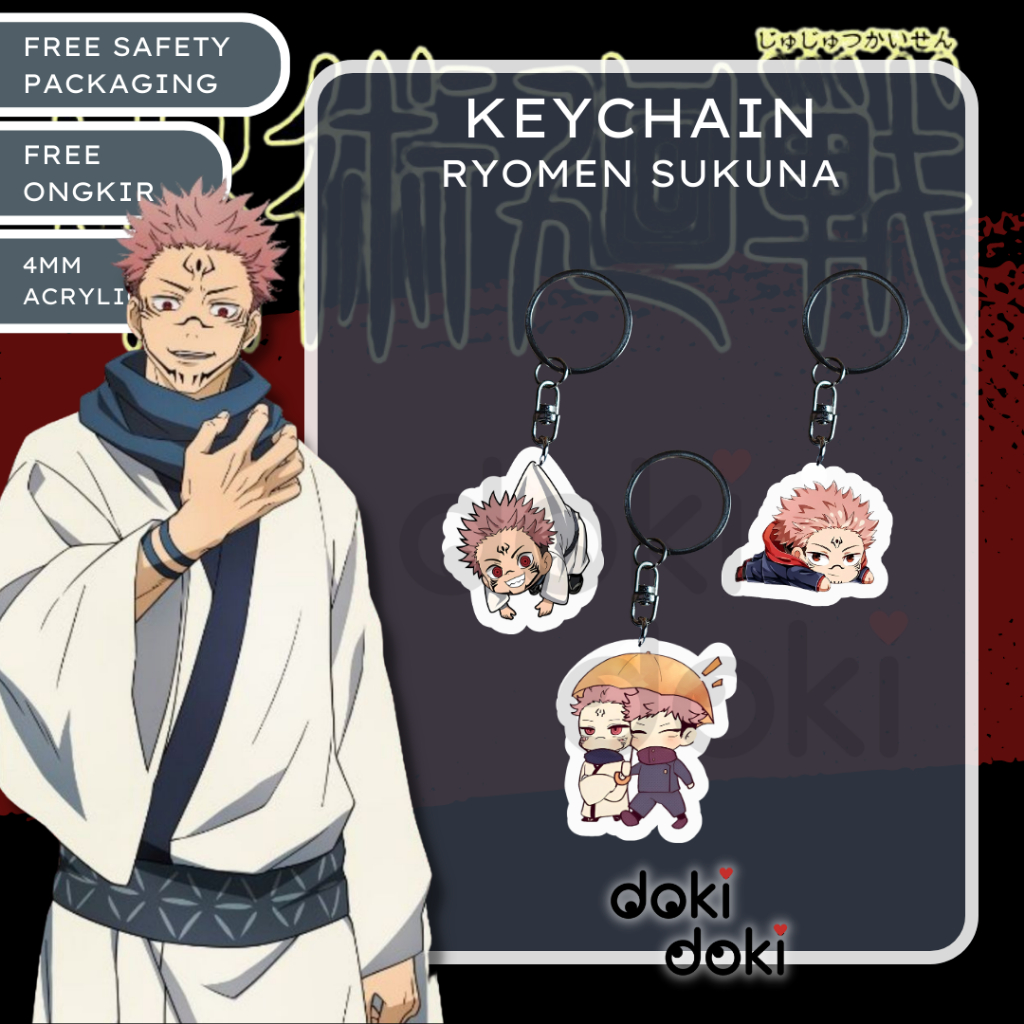 Jual GANTUNGAN KUNCI KEYCHAIN ANIME RYOMEN SUKUNA JUJUTSU KAISEN ...