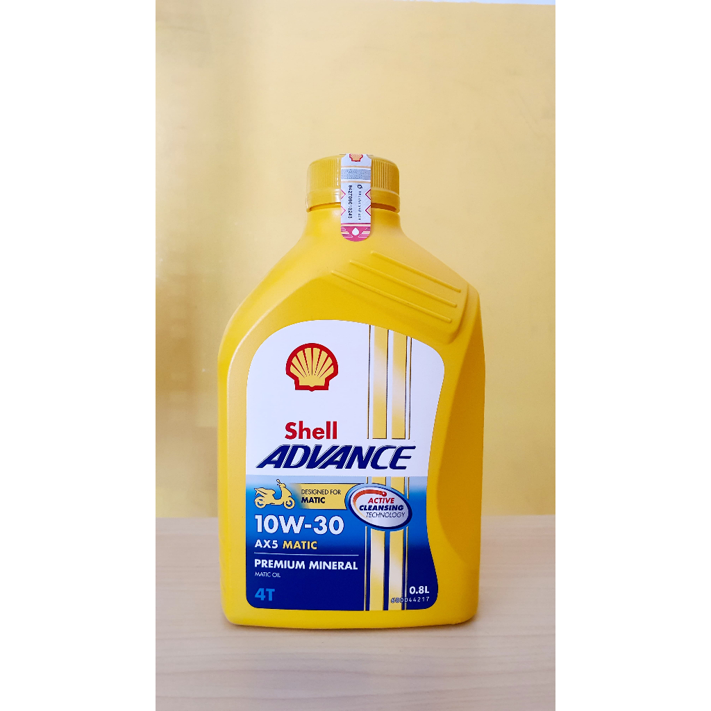 Jual OLI MOTOR SHELL ADVANCE 10W-30 AX5 MATIC 0.8 LITER | Shopee Indonesia