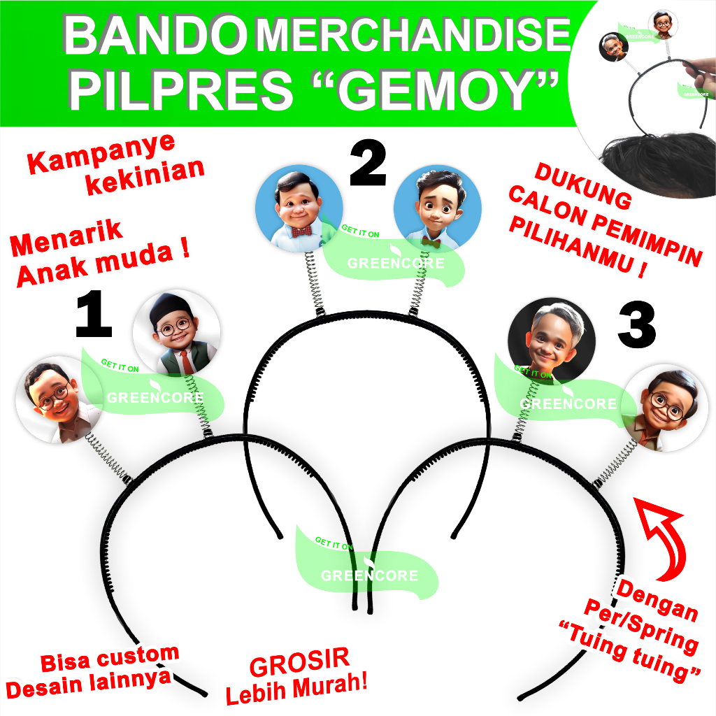 Jual Bando tuing anies anis baswedan relawan ganjar pranowo prabowo ...