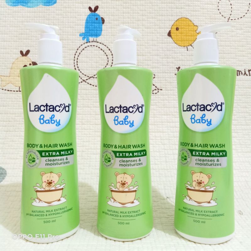 Jual Lactacyd Baby Body & Hair Wash Extra Milky 500 ML (HIJAU) (Exp 08/ ...