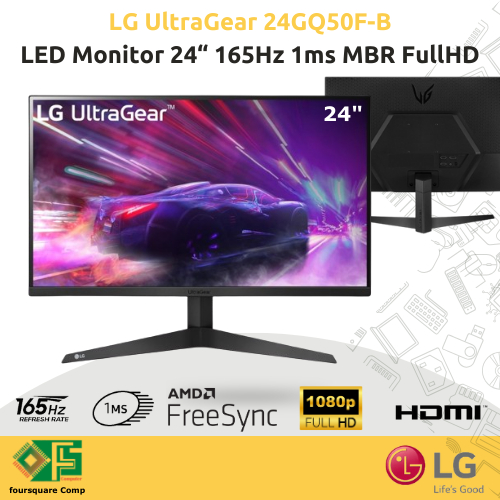 Jual LED LG UltraGear 24GQ50F-B Monitor Gaming 24 Inch Flat 165Hz 1ms FullHD Borderless Resmi ...